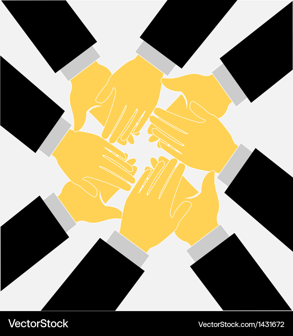 Teamwork clapping hands logo Royalty Free Vector Image