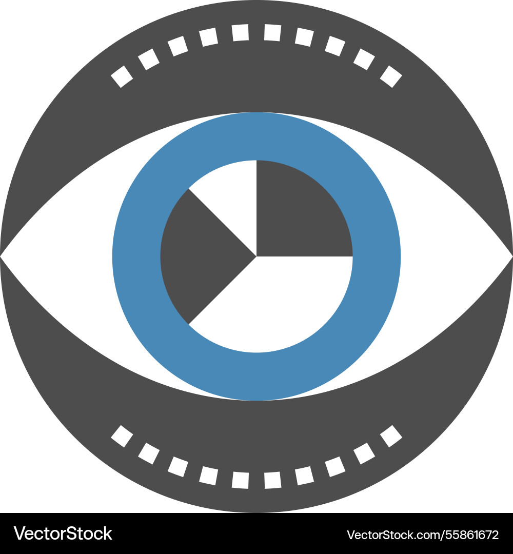 Vision flat web icon concept Royalty Free Vector Image