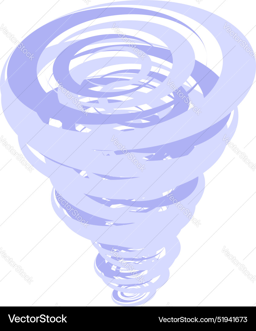 Abstract spiral funnel shape swirling downwards Vector Image