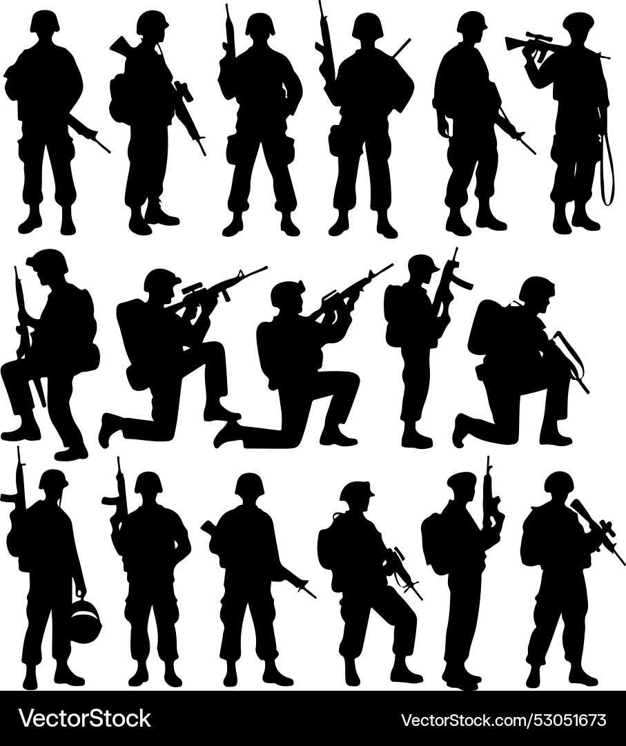 Army man silhouette design with a white background