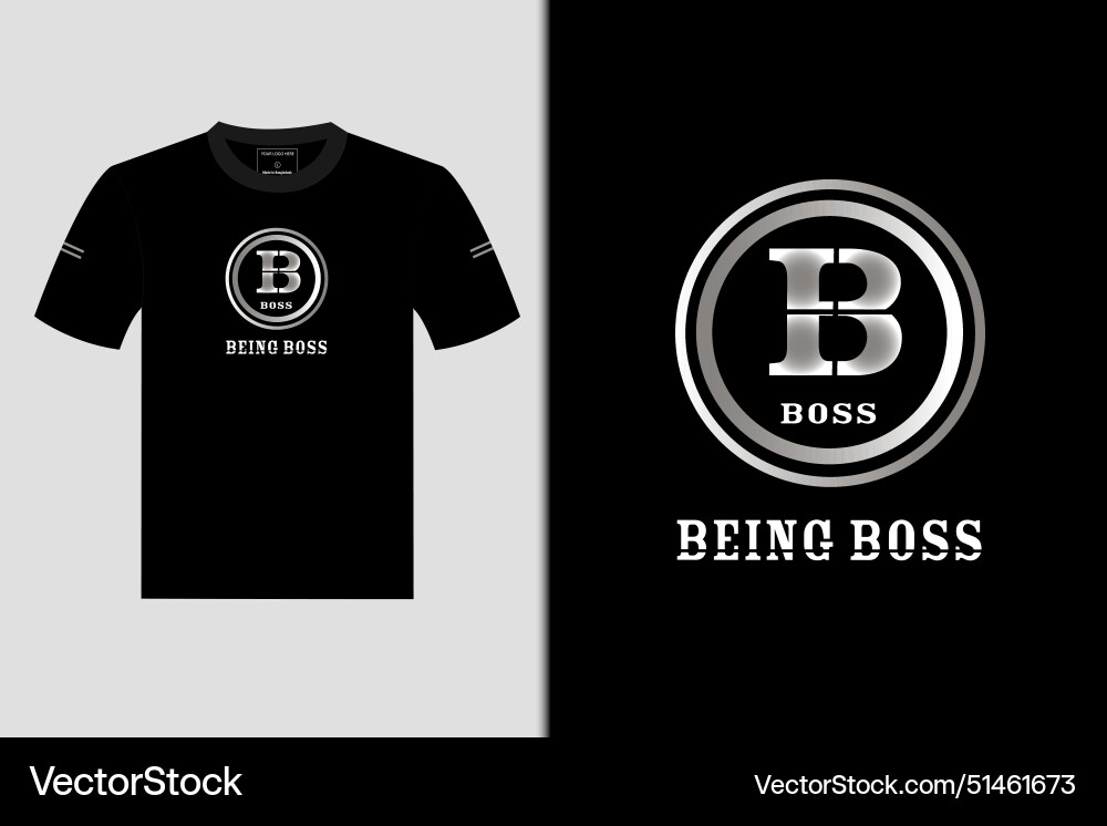 Being boss t-shirt design Royalty Free Vector Image