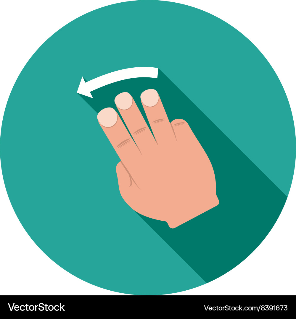 Drei Finger links Lizenzfreies Vektorbild - VectorStock