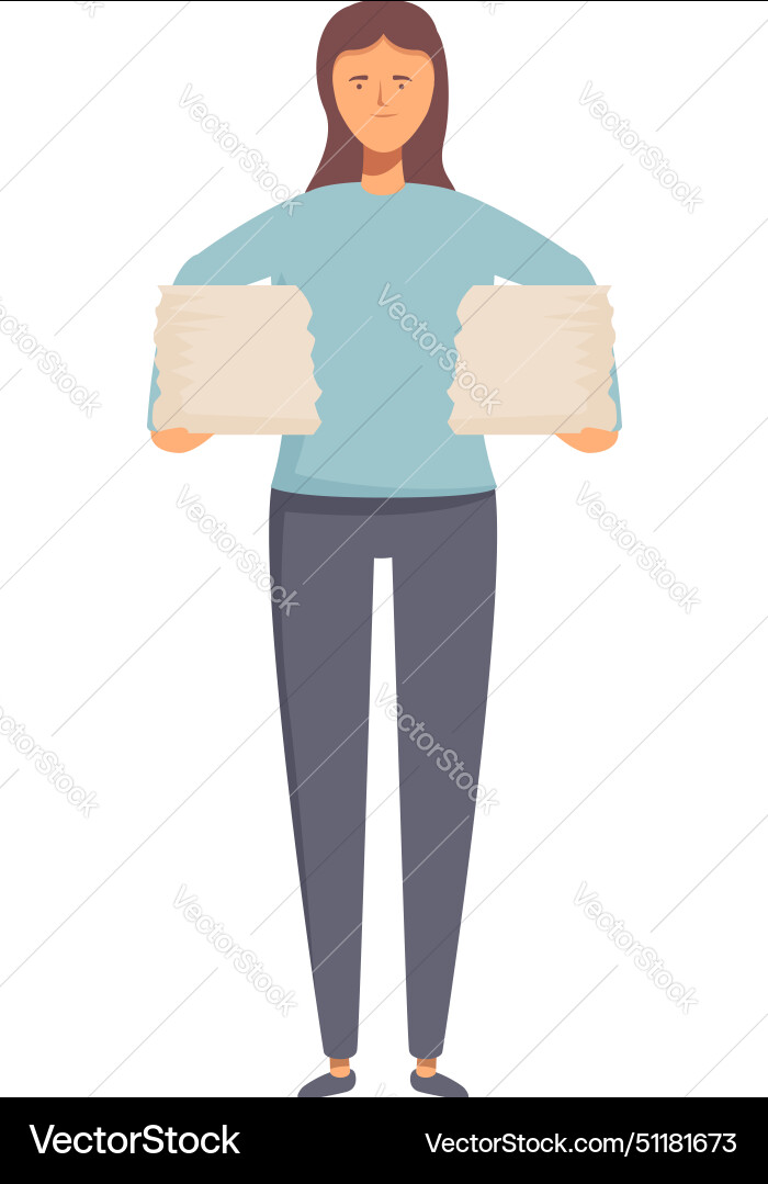 Female workaholic skill icon cartoon work Vector Image