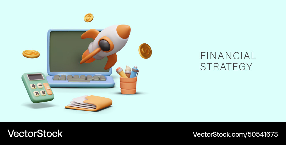 Financial strategy services Royalty Free Vector Image