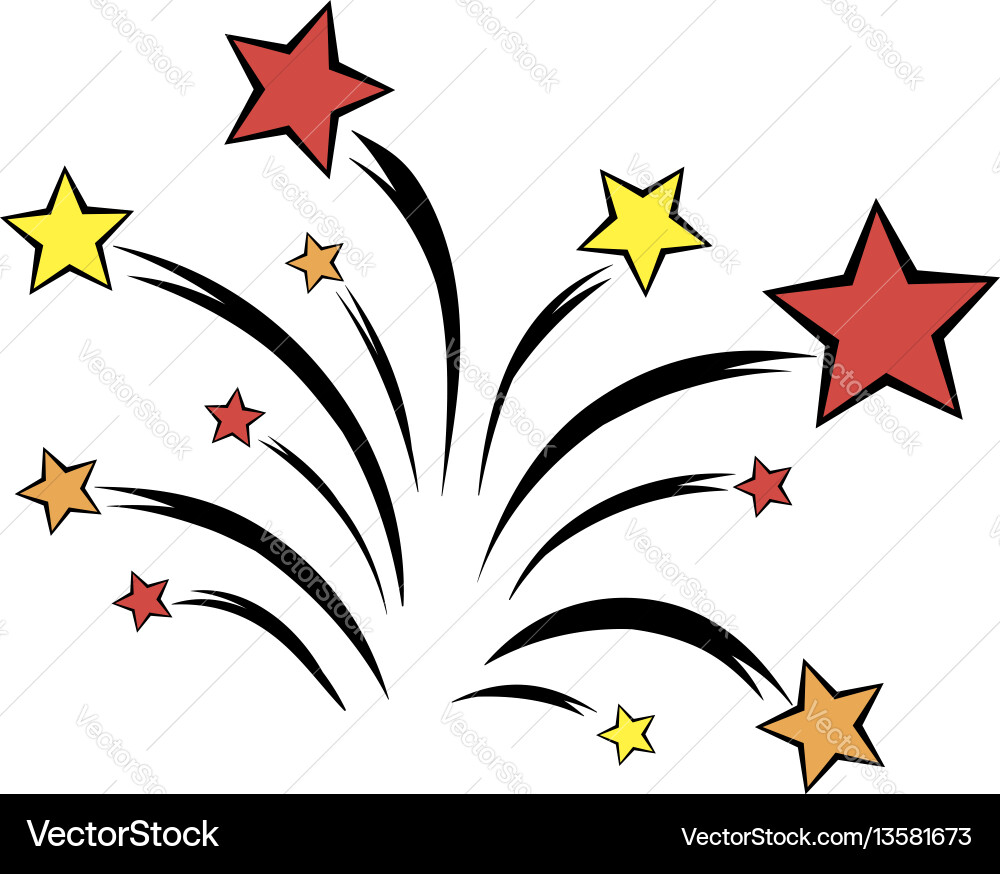 Firework icon cartoon Royalty Free Vector Image