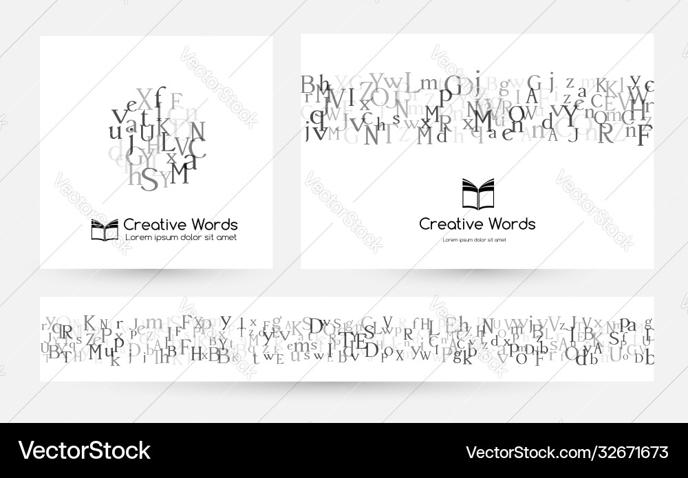 Letters english alphabet design collection Vector Image