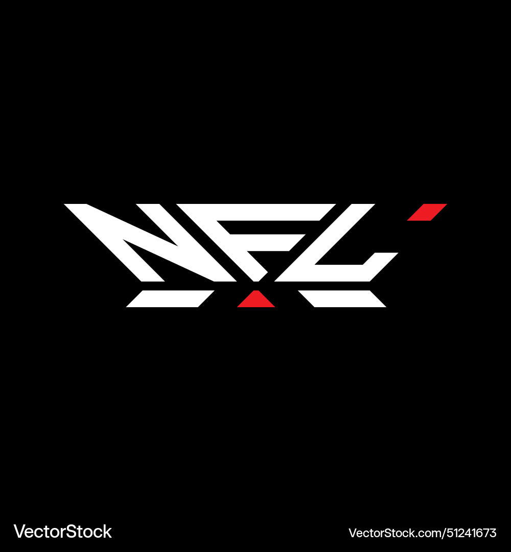 Nfl letter logo design simple and modern Vector Image