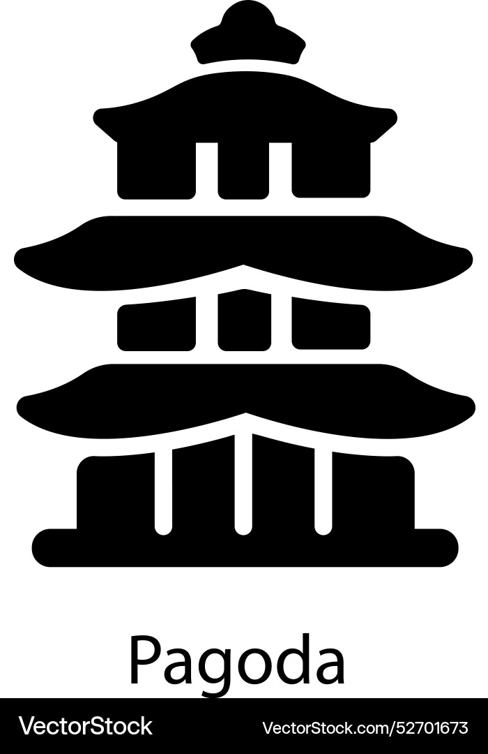 Pagoda Royalty Free Vector Image - VectorStock
