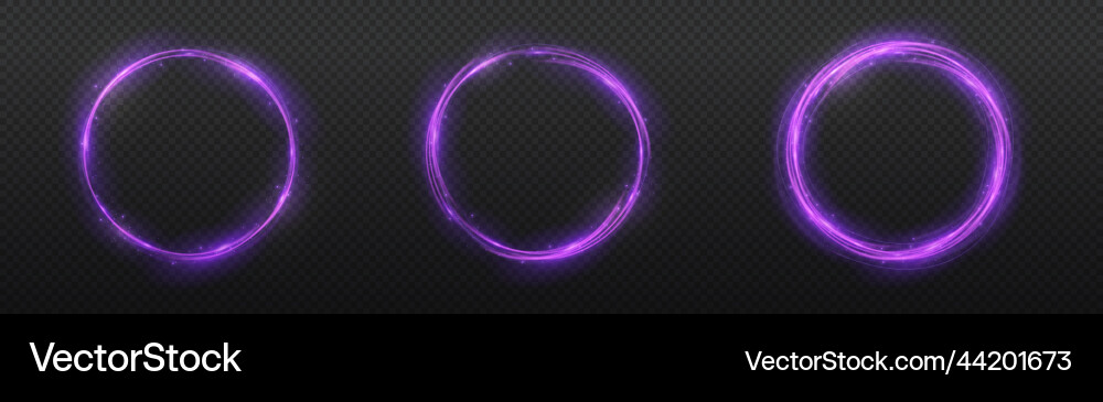 Purple circle trail light ethereal fire portal Vector Image