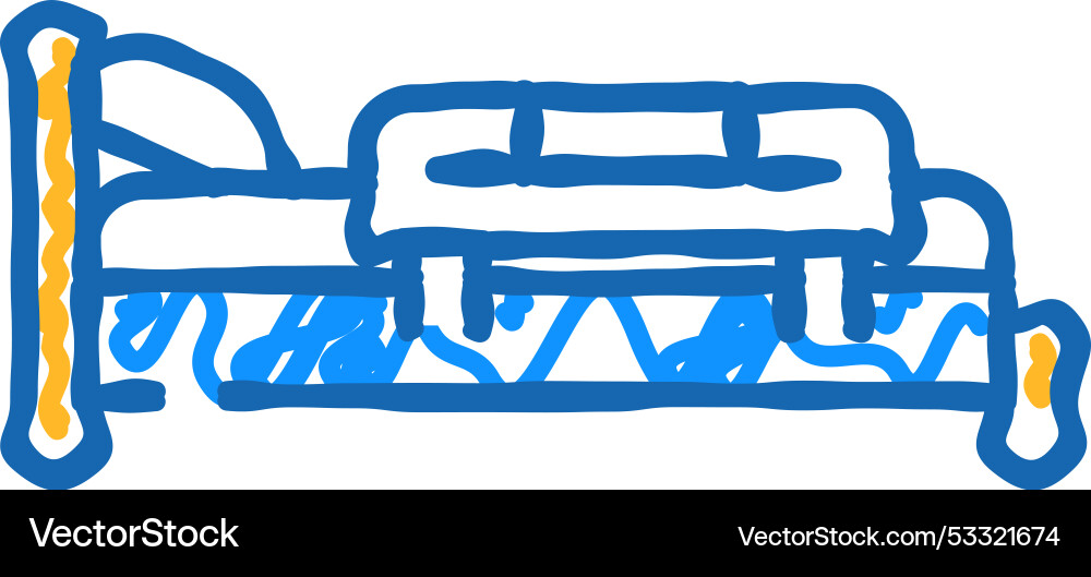 Bed rail kid bedroom icon doodle Royalty Free Vector Image