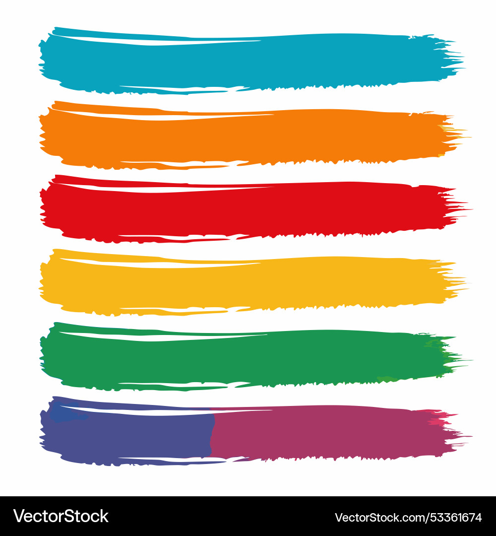Coloring paint brush stroke Royalty Free Vector Image