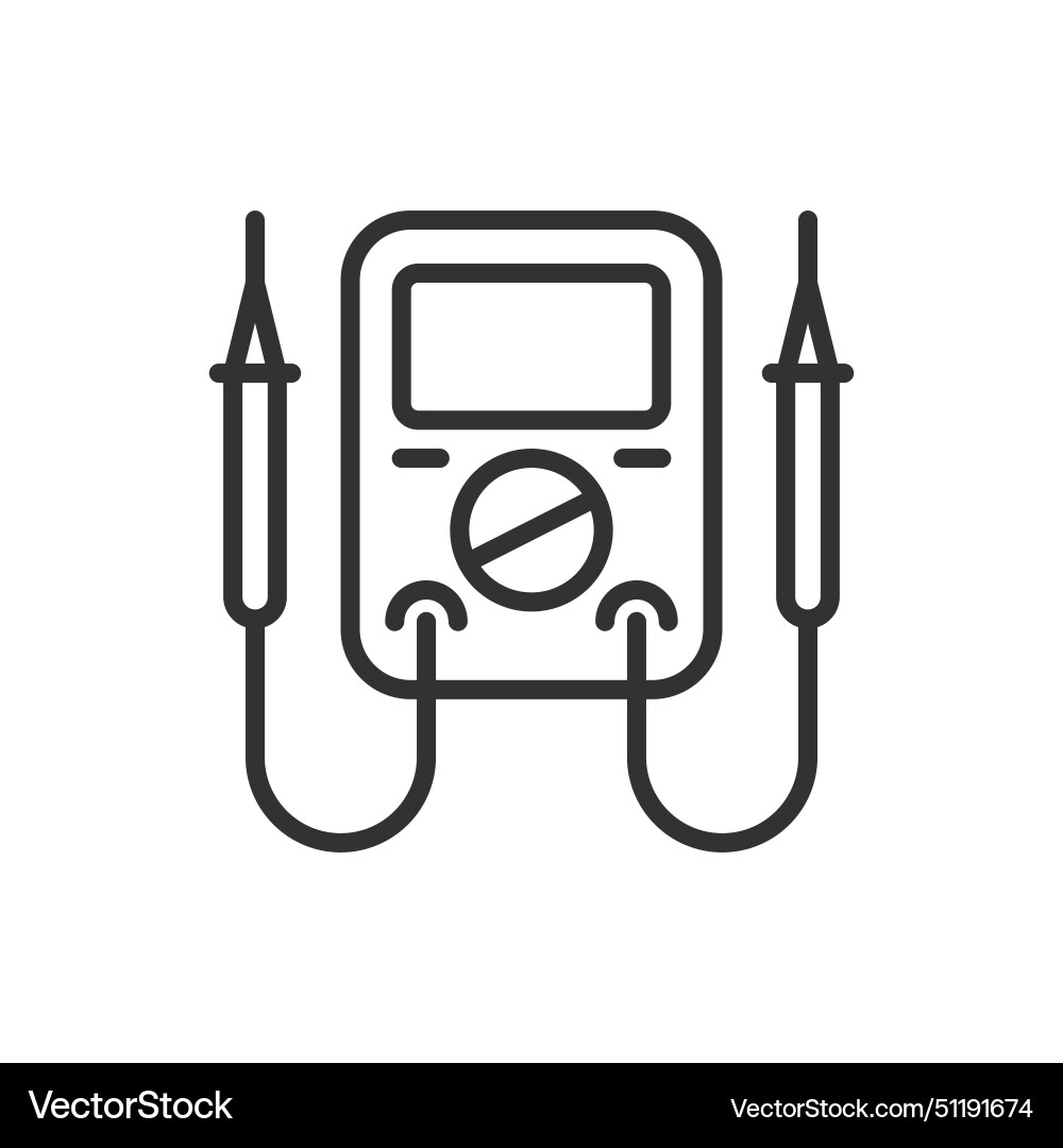 Electrical tester in line design Royalty Free Vector Image