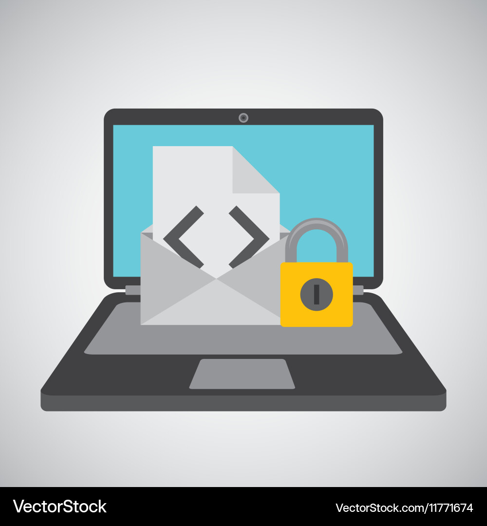 Email envelope data protection cyber security Vector Image