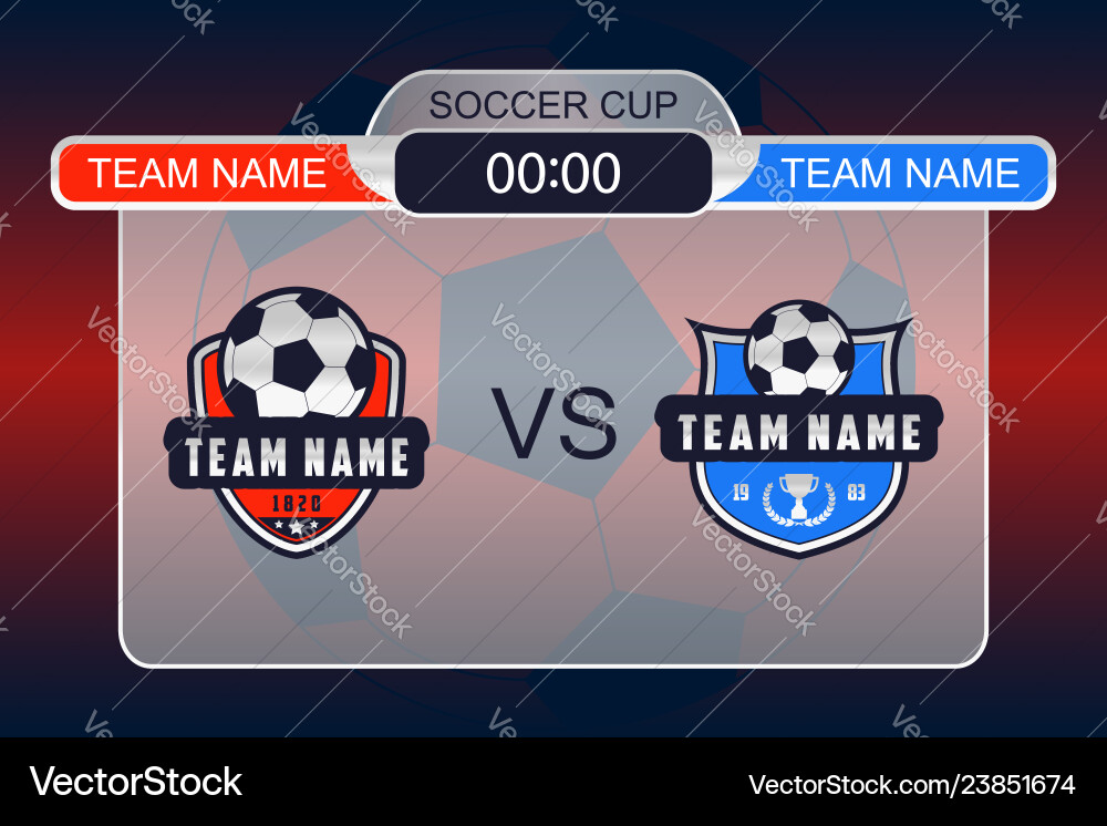 Football scoreboard Royalty Free Vector Image - VectorStock