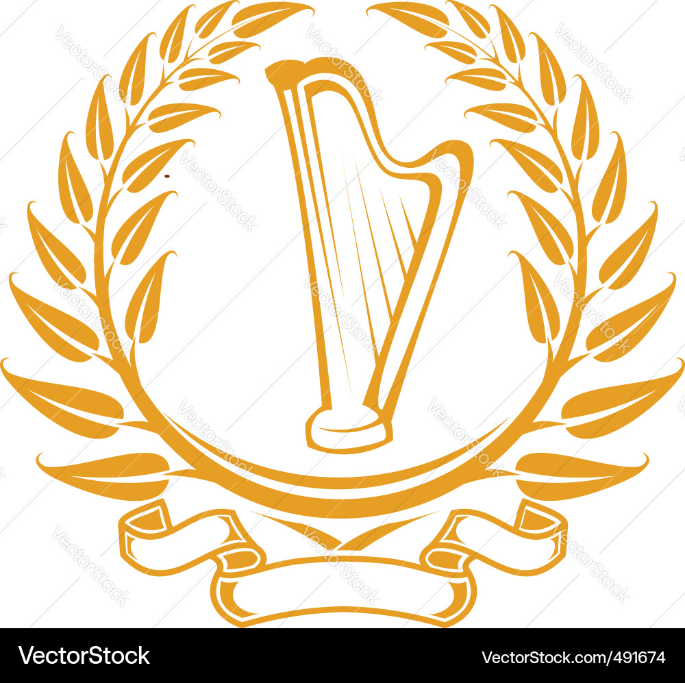 Harp symbol Royalty Free Vector Image - VectorStock