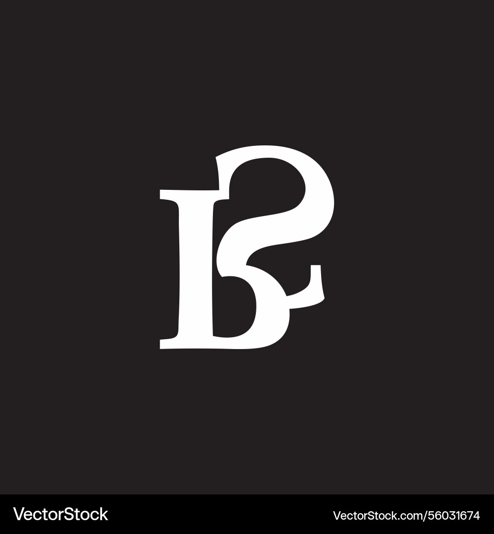 Letter zb infinity linked font logo Royalty Free Vector