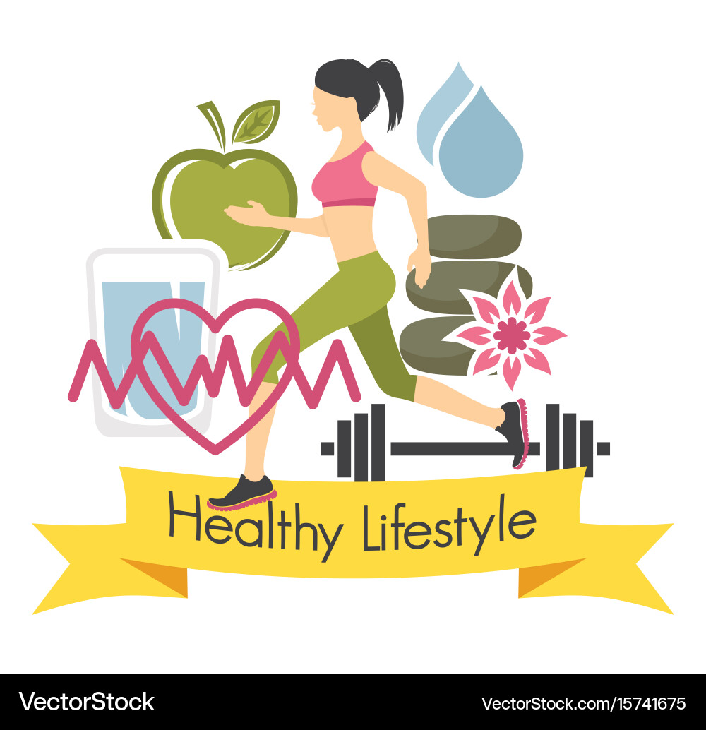 Active Lifestyle Wellness Royalty Free Vector Image