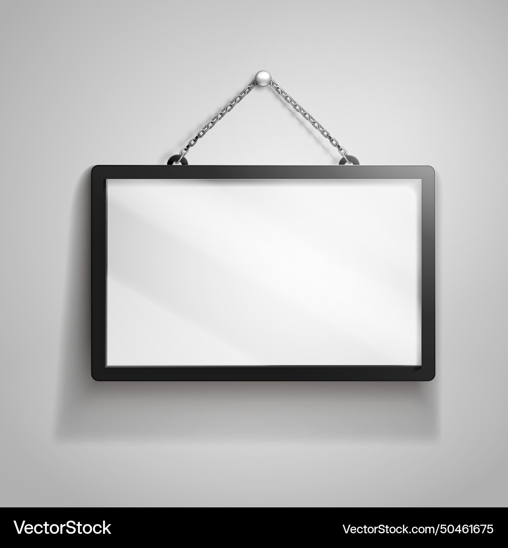 Blank hanging sign board Royalty Free Vector Image