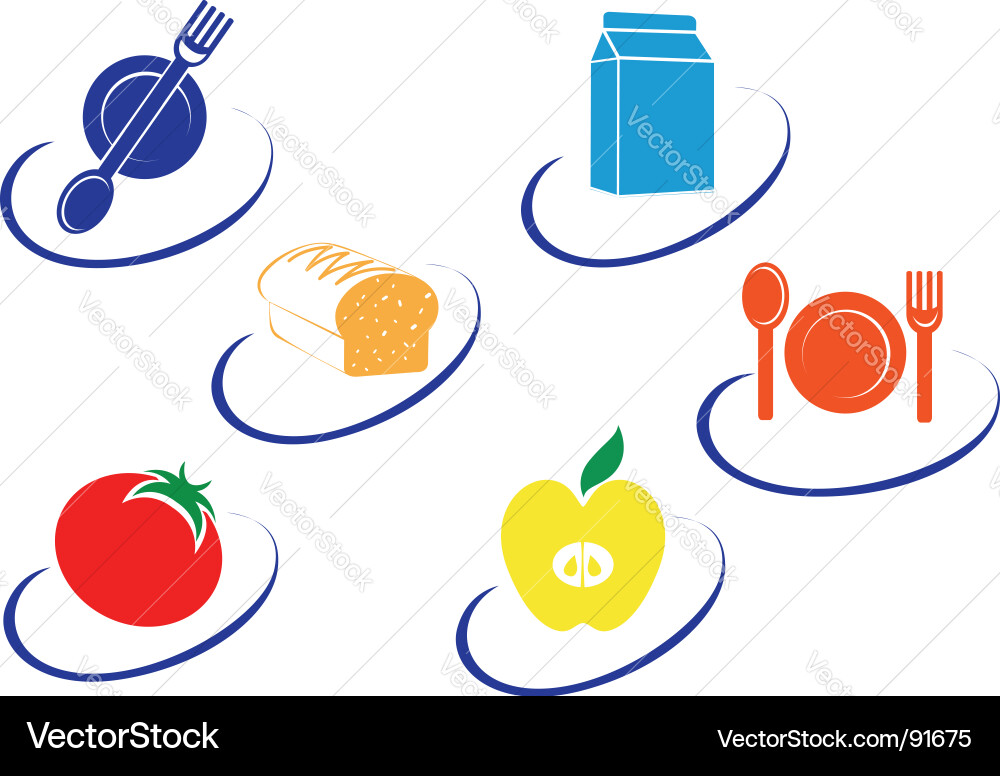 Food symbols Royalty Free Vector Image - VectorStock