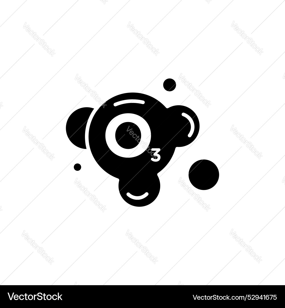 Ozonation icon set o3 molecule cleaning symbol Vector Image