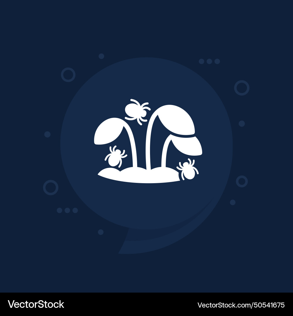 Pests and a plant icon Royalty Free Vector Image