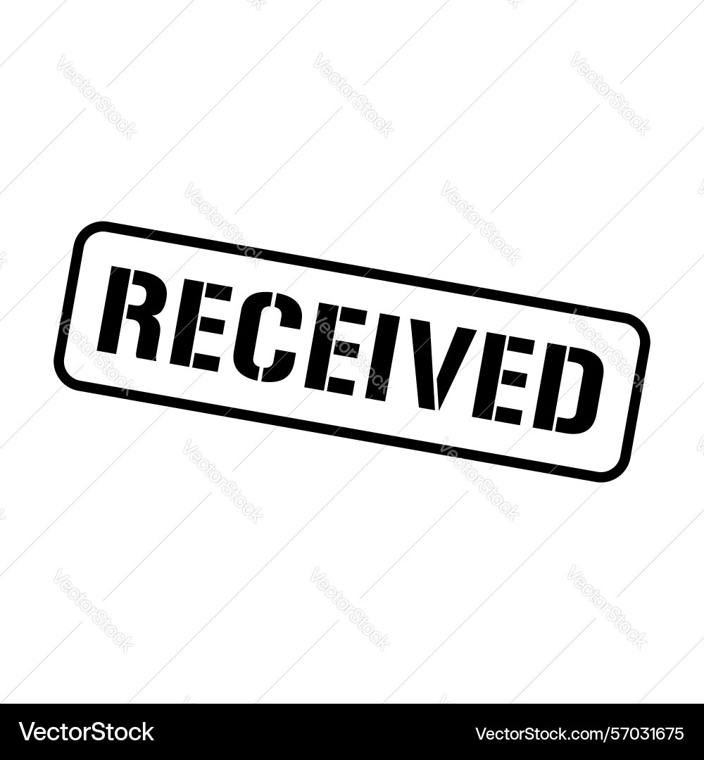 Received stamp grunge square sign Royalty Free Vector Image