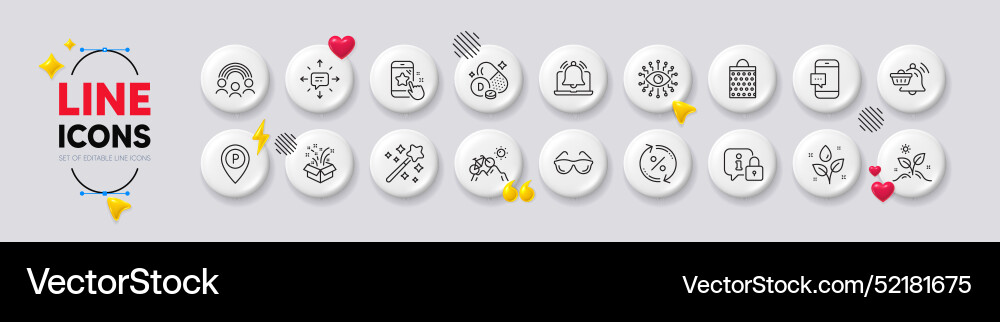 Smartphone message notification cart and grow Vector Image