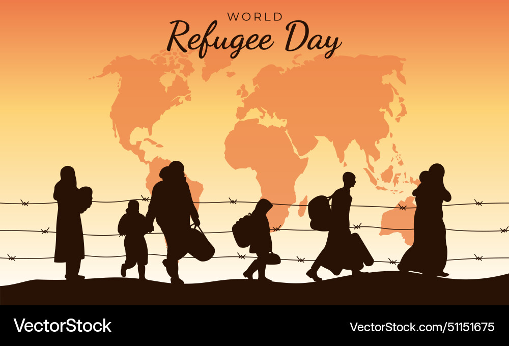 World refugee day6 Royalty Free Vector Image - VectorStock