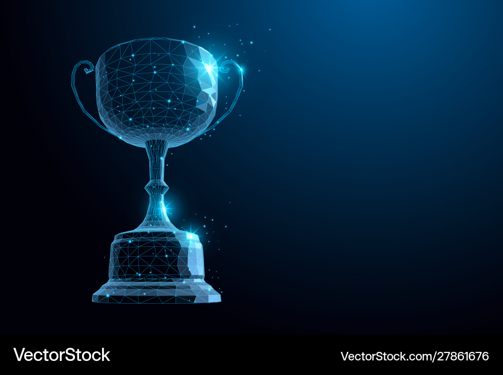 Abstract Trophy Point Network Royalty Free Vector Image