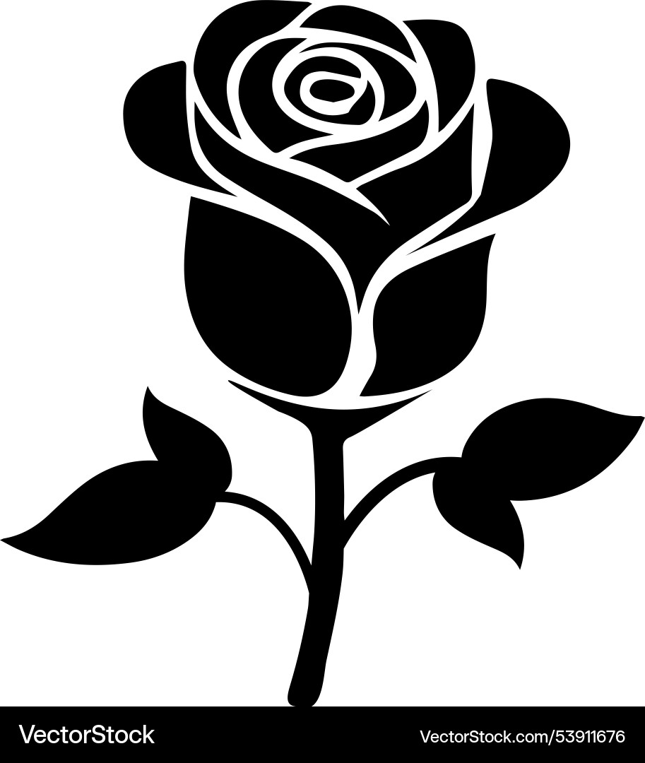 Black rose icon art Royalty Free Vector Image - VectorStock