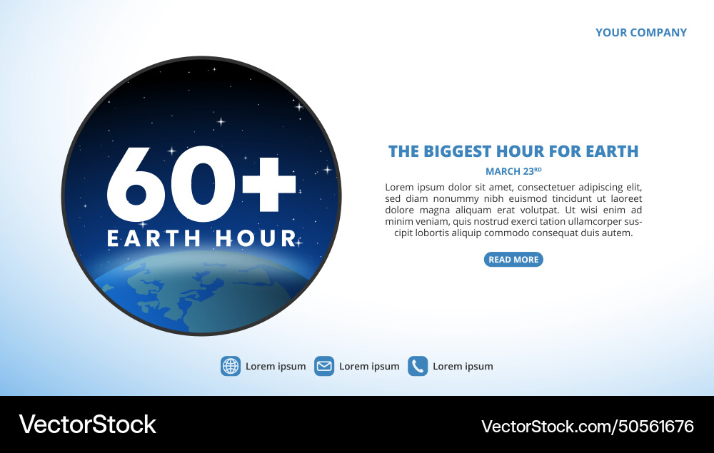 Earth hour day background Royalty Free Vector Image