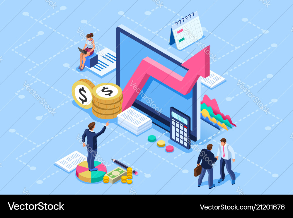 Financial administration and consulting Royalty Free Vector