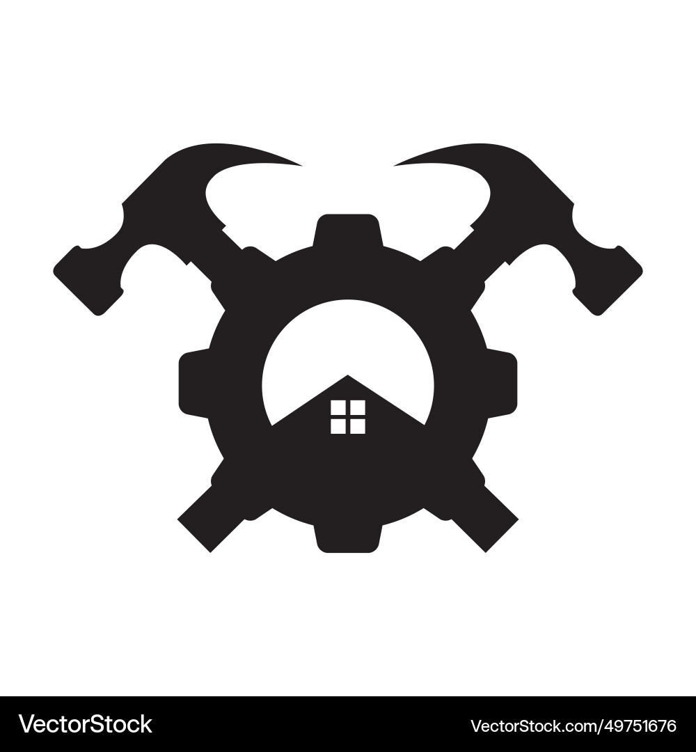 House handyman logo design icon Royalty Free Vector Image