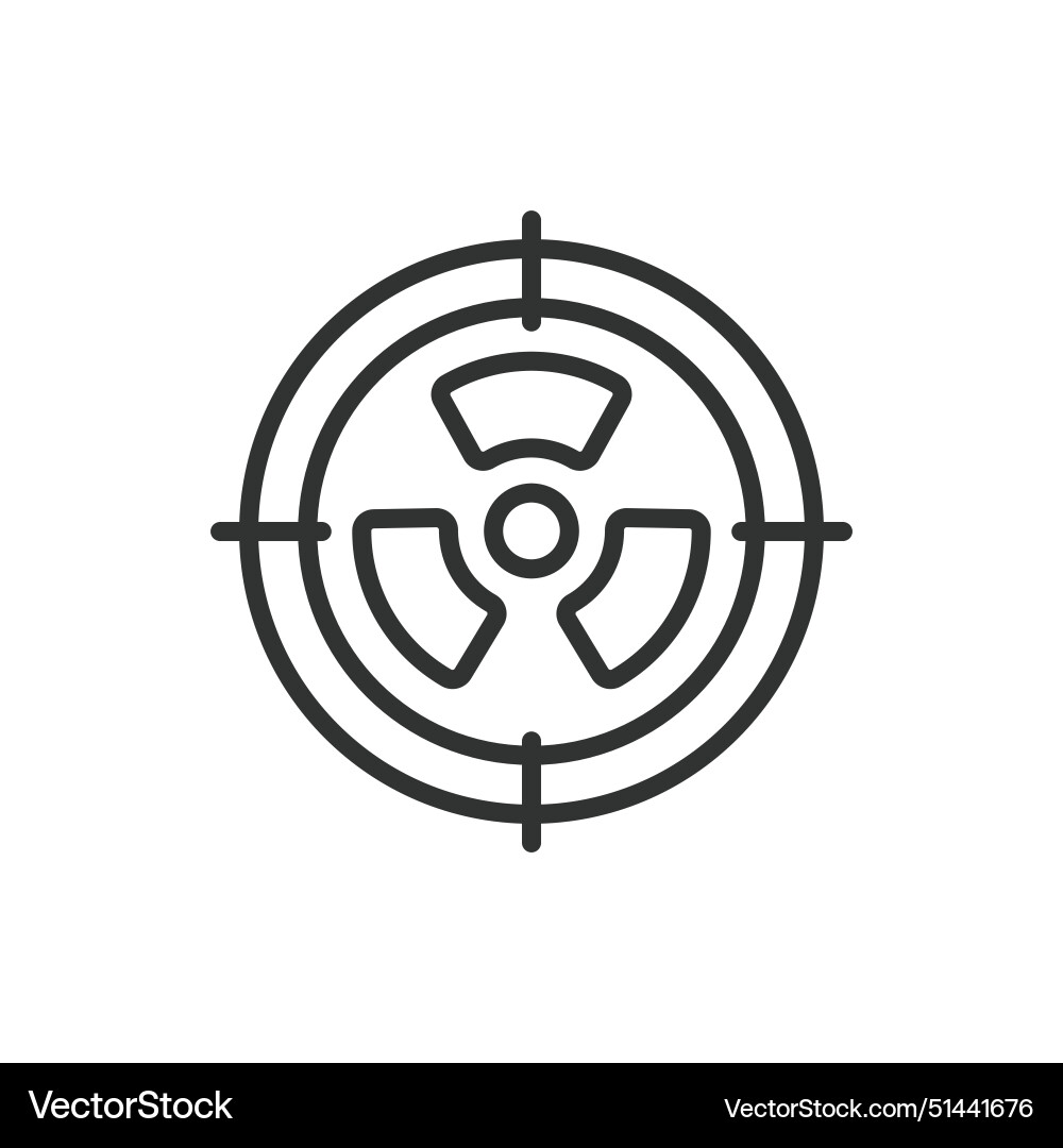 Radiation target in line design Royalty Free Vector Image