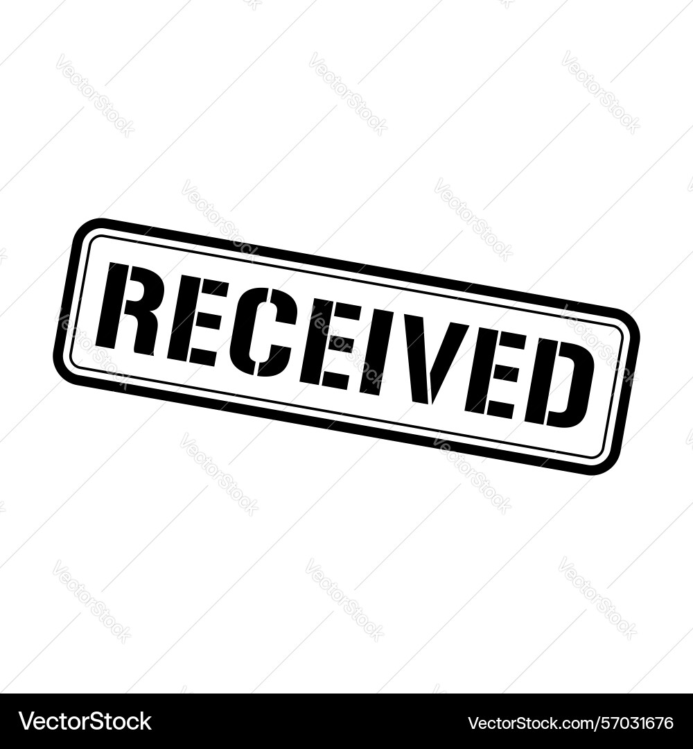 Received stamp grunge square sign Royalty Free Vector Image