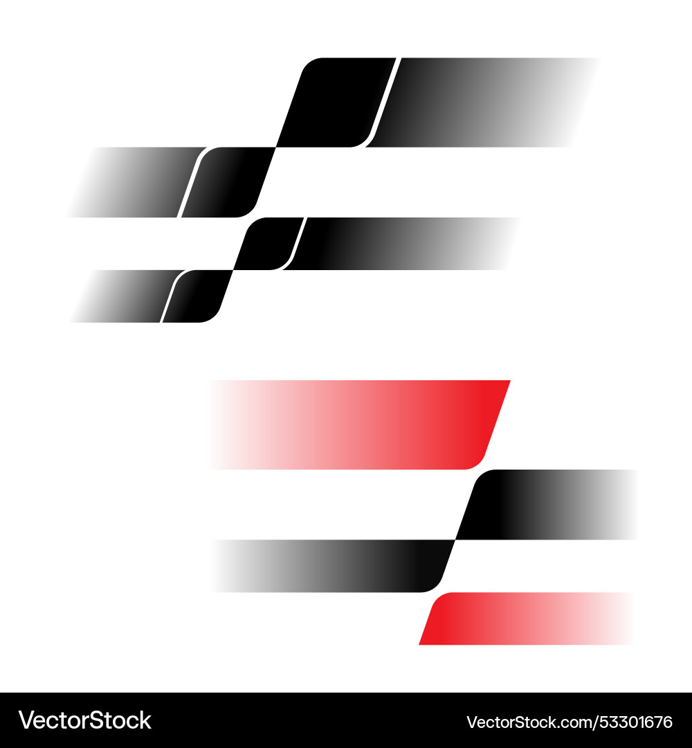Sport racing gradient decals Royalty Free Vector Image