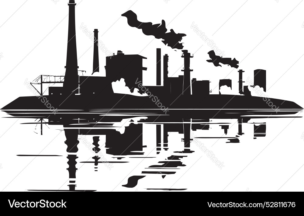 Toxic tributary icon river pollution design Vector Image