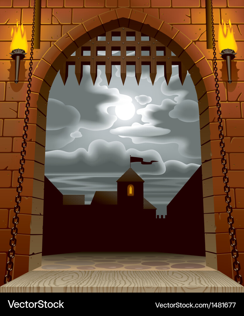 Medieval Drawbridge Castle Vector Images (over 210)