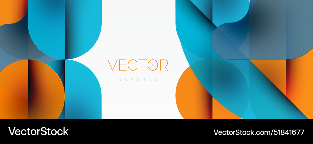 Circles and round shapes geometric minimal Vector Image