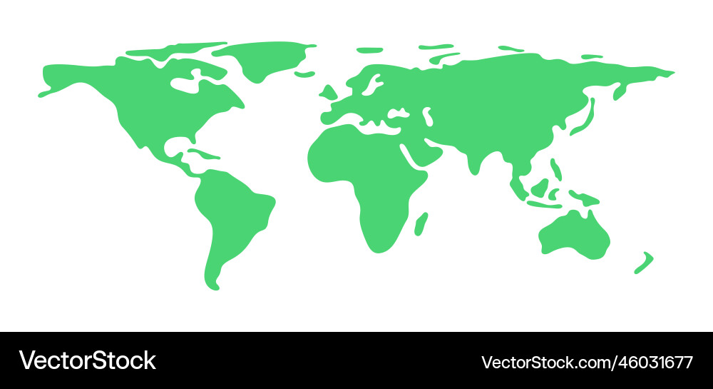 Earth map world continents shapes Royalty Free Vector Image
