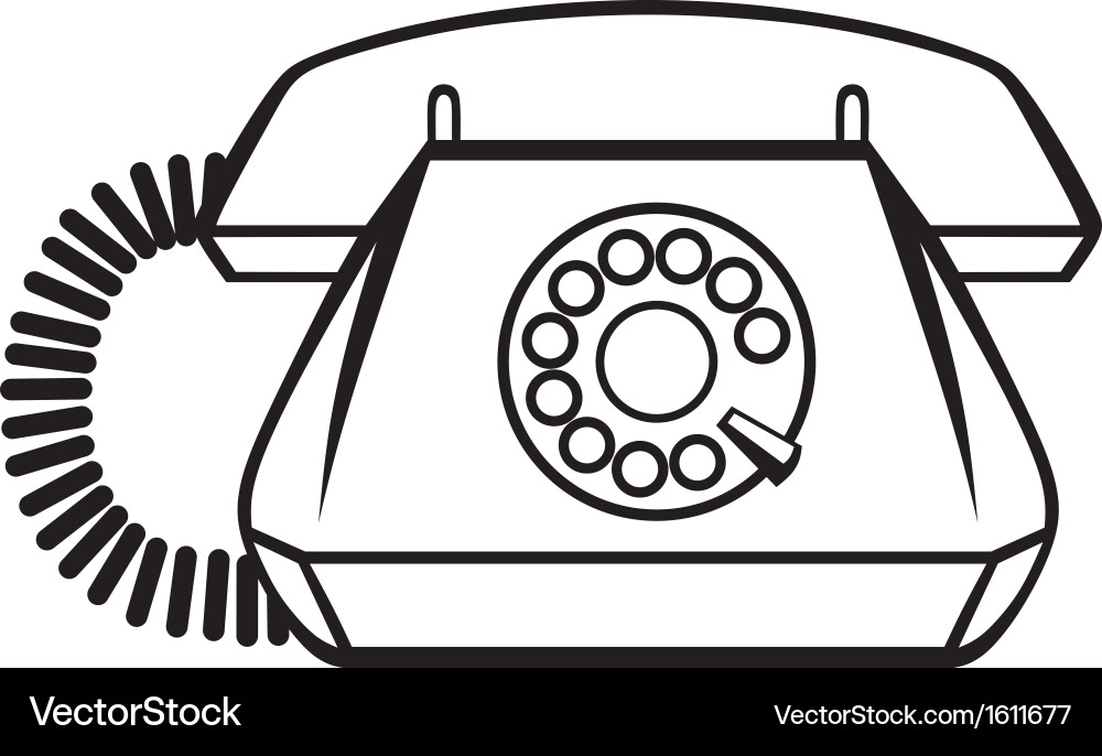 Old phone Royalty Free Vector Image - VectorStock