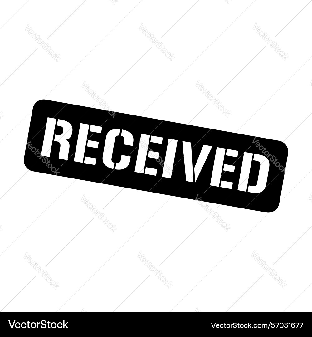 Received stamp grunge square sign Royalty Free Vector Image