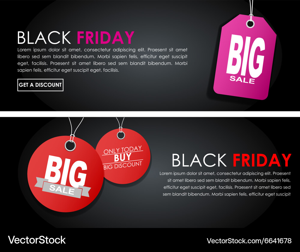 Black Friday Sale Banner Royalty Free Vector Image