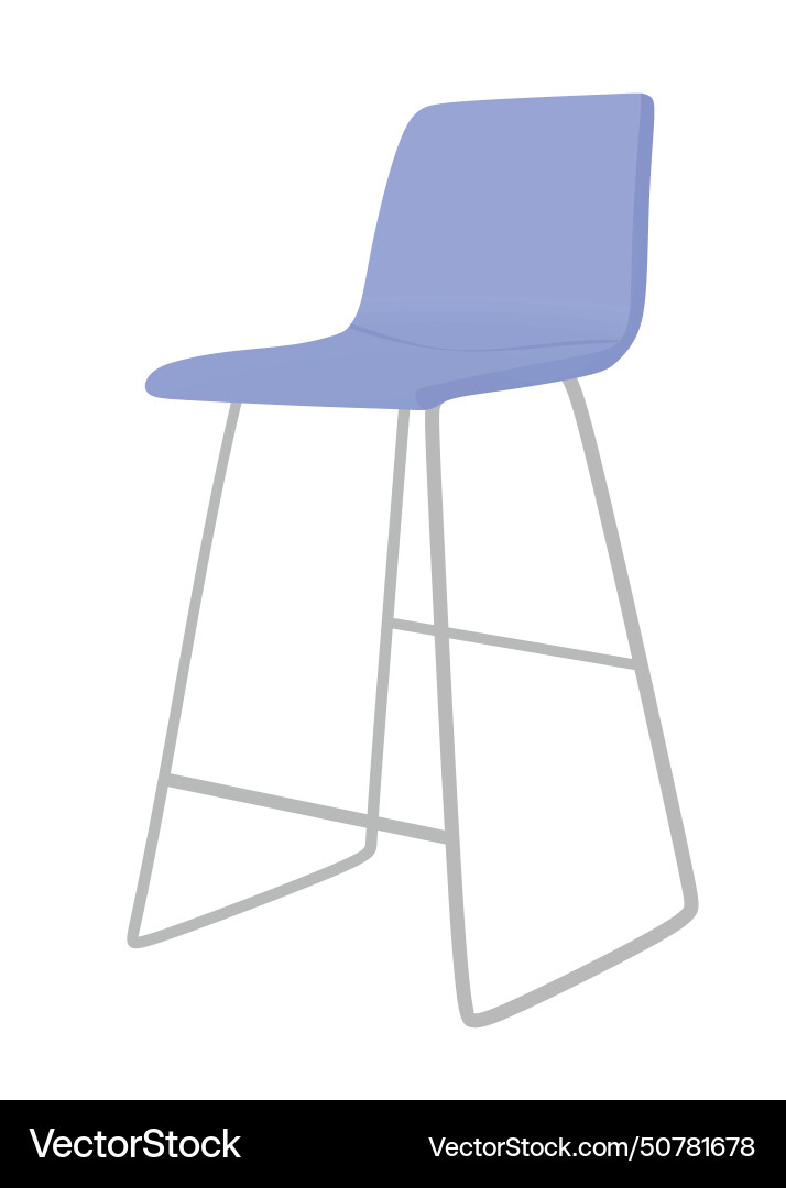 Blue bar chair Royalty Free Vector Image - VectorStock