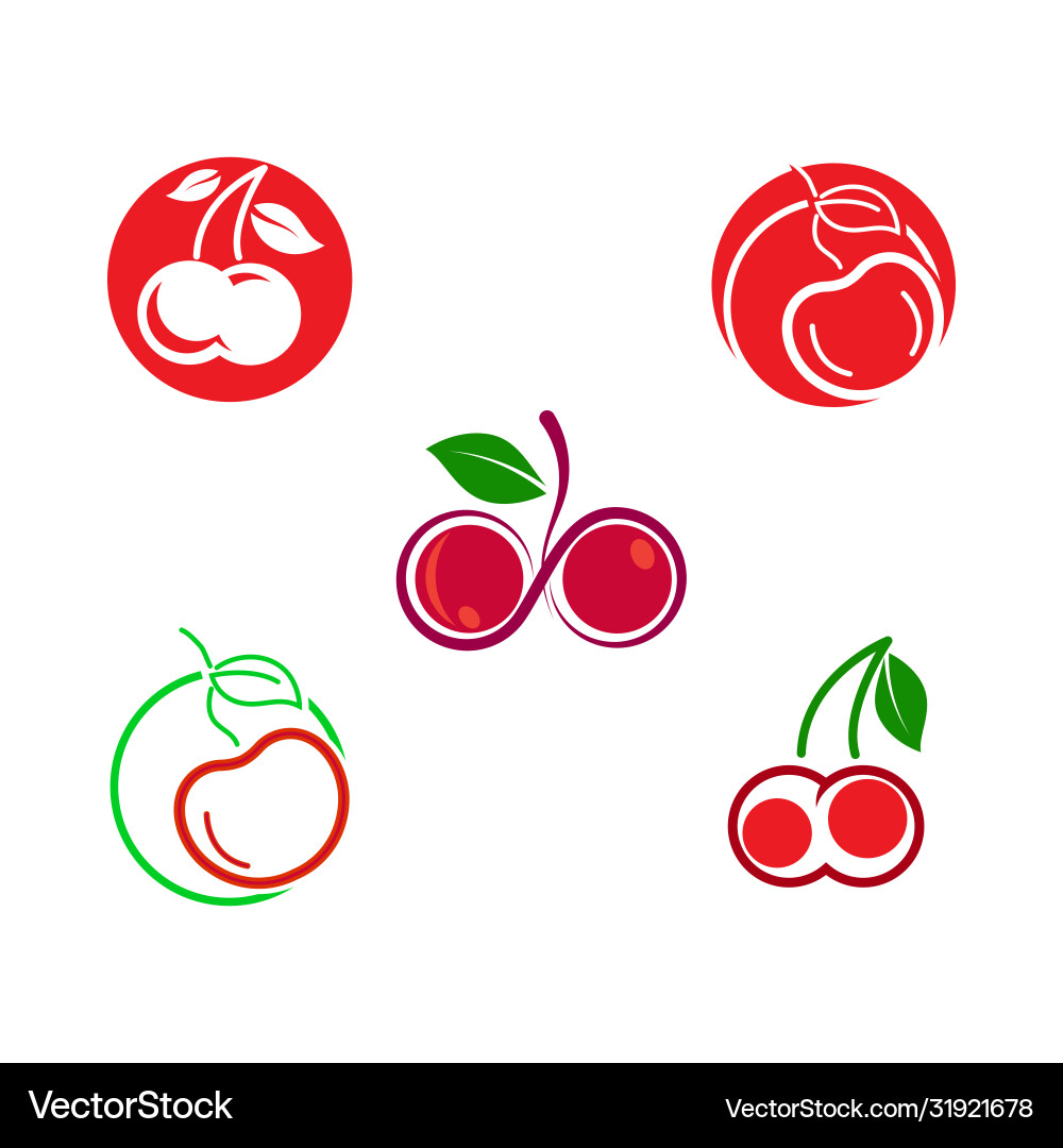 Cherry icon Royalty Free Vector Image - VectorStock