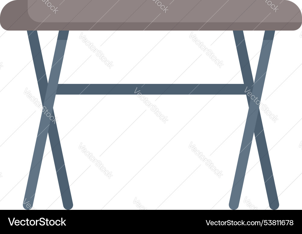 Folding camping table standing on white background