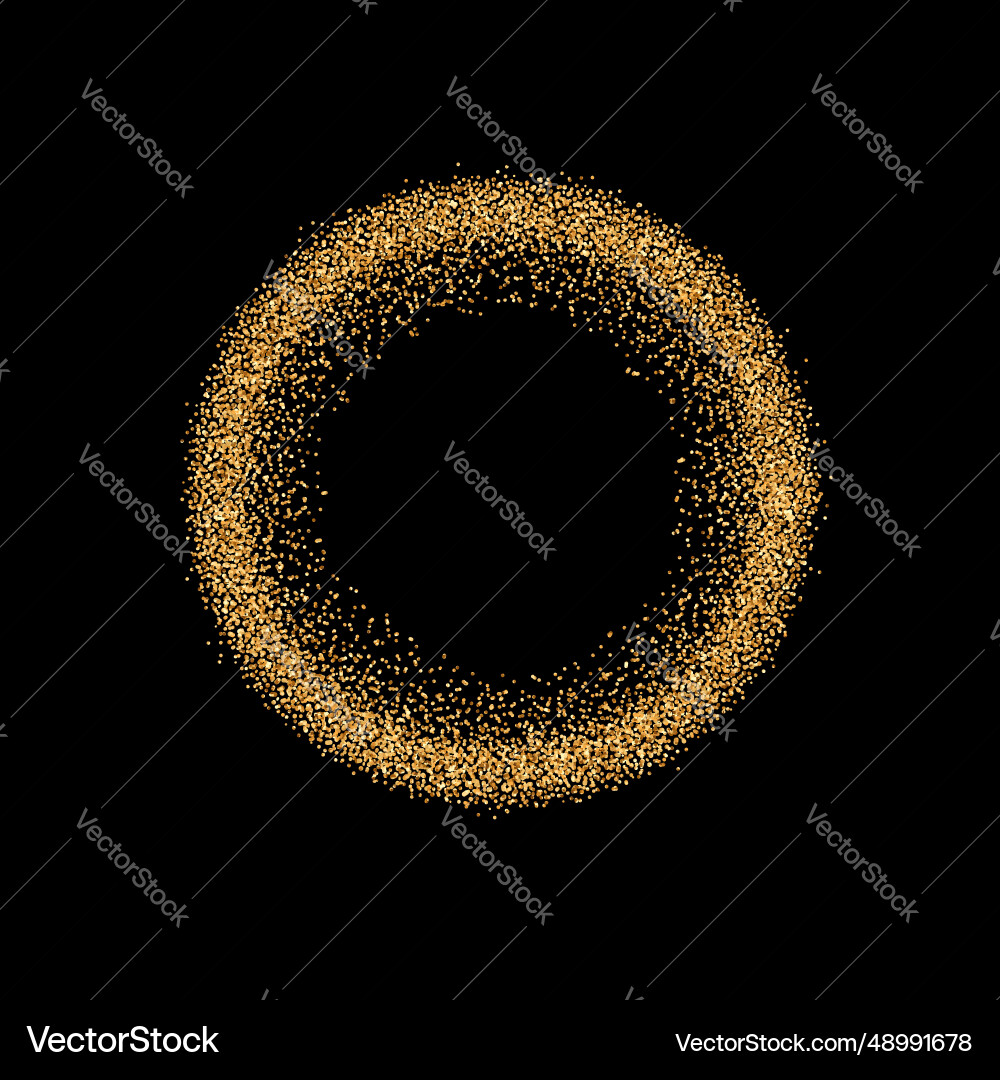 Golden round frame Royalty Free Vector Image - VectorStock