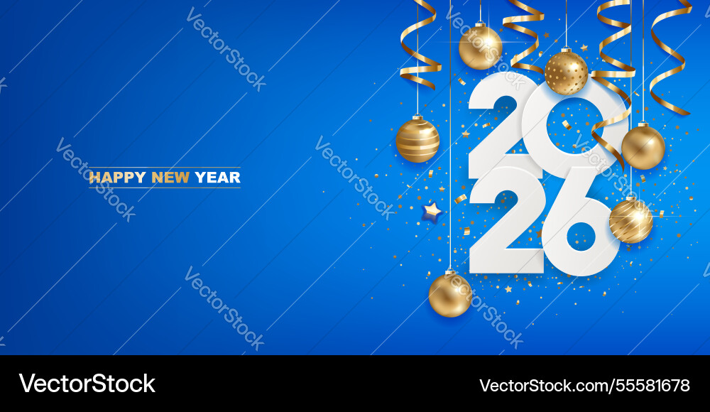 Happy new year 2026 Royalty Free Vector Image - VectorStock