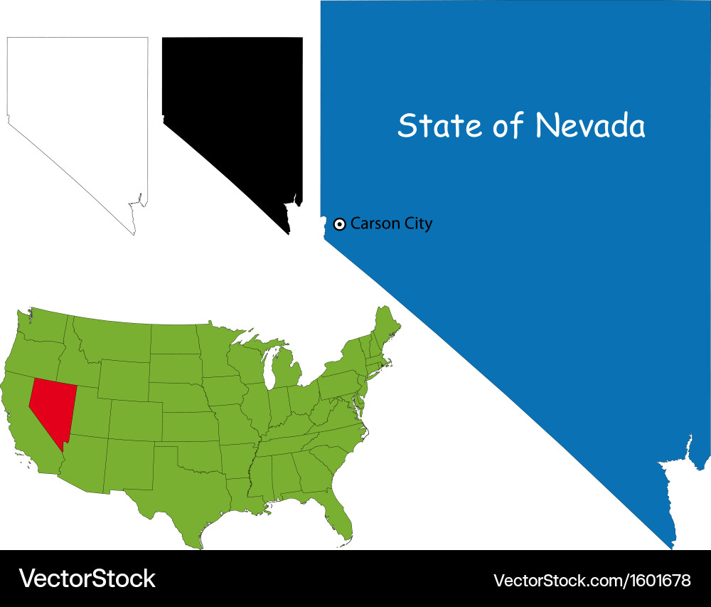Nevada map Royalty Free Vector Image - VectorStock