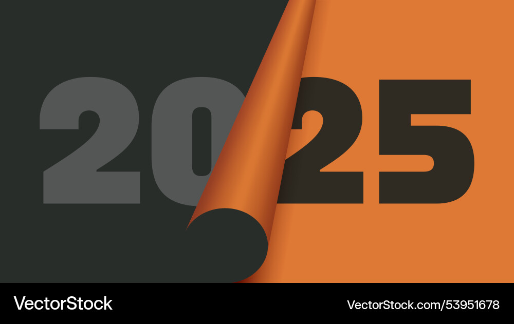 New year 2025 logo sketch Royalty Free Vector Image
